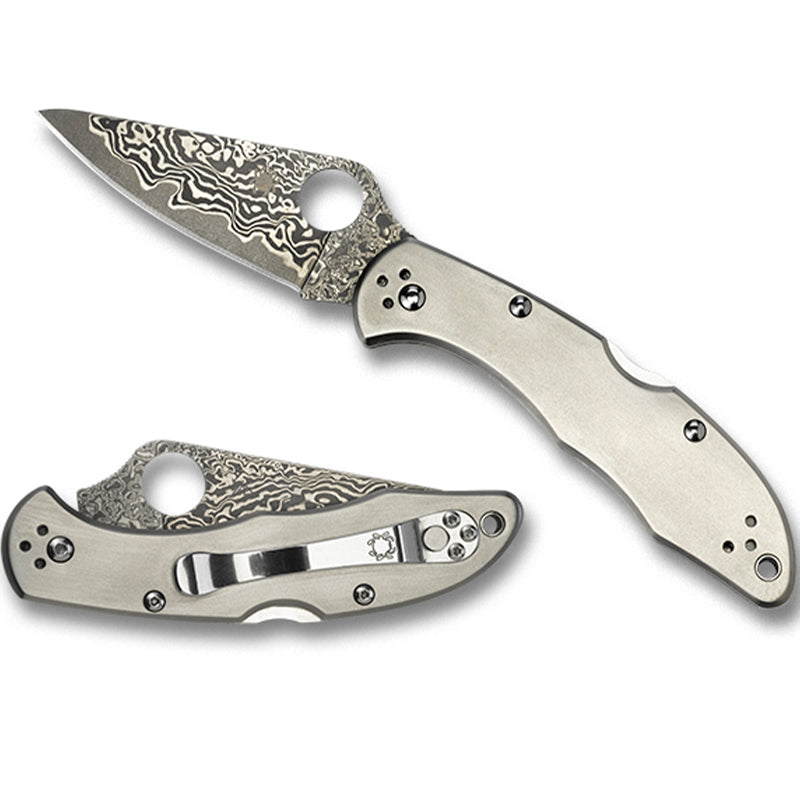 スパイダルコ デリカ4 - チタンハンドル ダマスカスブレード