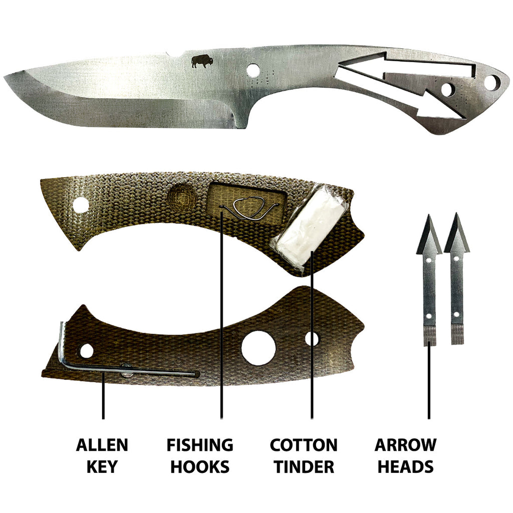 Lord & Field Frontiersman Survival Knife, 1095 Carbon Steel - BattlBox ...