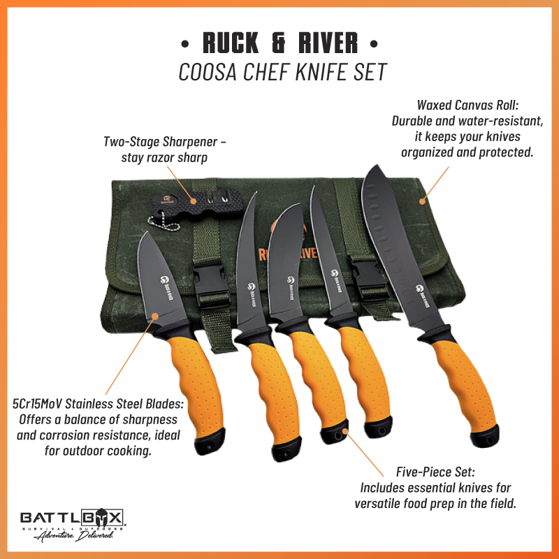 BattlBox | Ruck & River Chef Knife Set & Roll - BattlBox Global