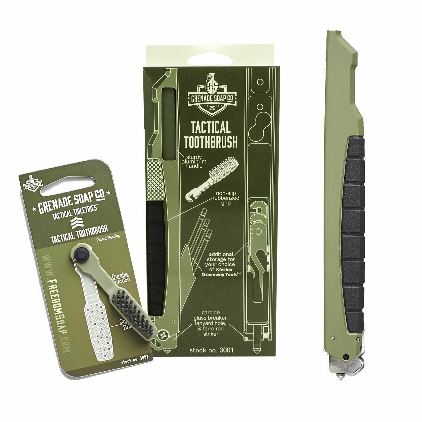 GRENADE SOAP CO TACTICAL TOOTHBRUSH - BattlBox Global